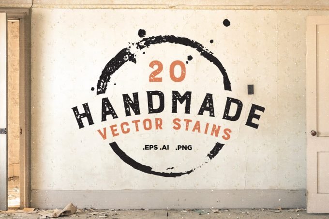 20 Handmade Vector Stains - Layerform