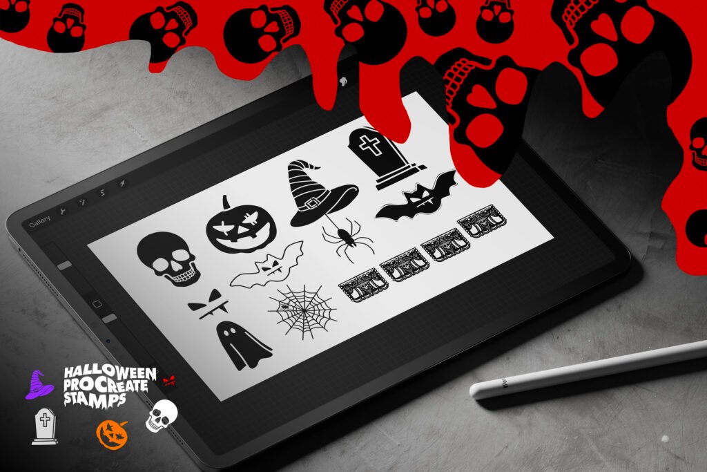 Halloween Procreate Stamp Brushes - Layerform